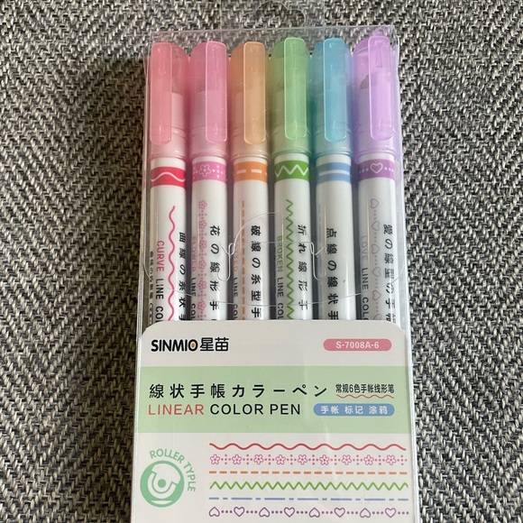 SINMIO | Office | Linear Color Shapespattern Pens | Poshmark